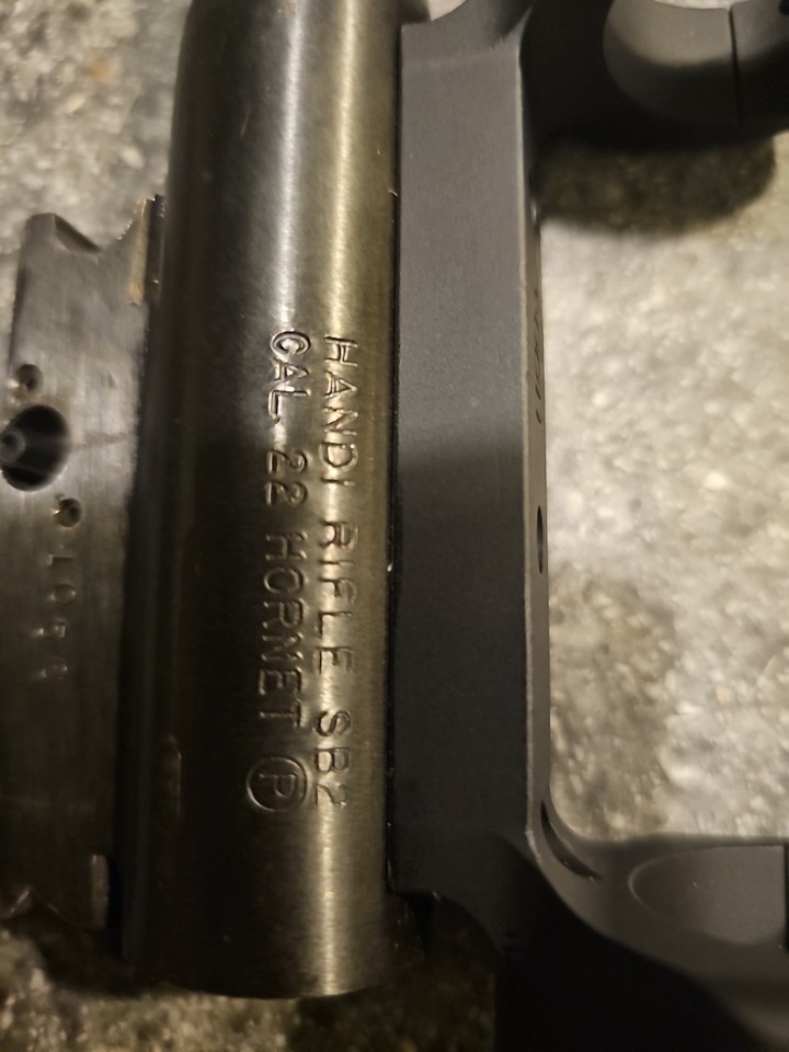 H&R Handi Rifle Sb2. 22 HORNET Barrel. With DNZ Scope Mount. | eBay