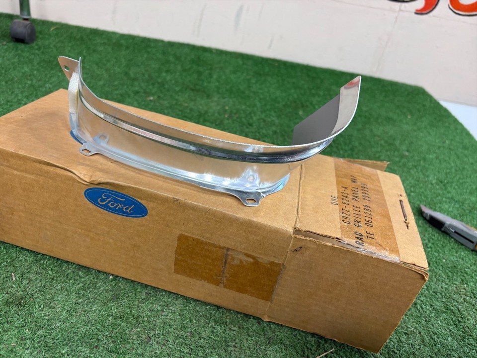 NOS 1969 Ford Mustang LH RH grill opening Panel Extension Moldings Boss ...