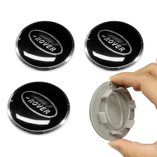 Set of 4 For Range Rover Sport Center Caps BLACK GLOSS Wheel Hub Caps ...
