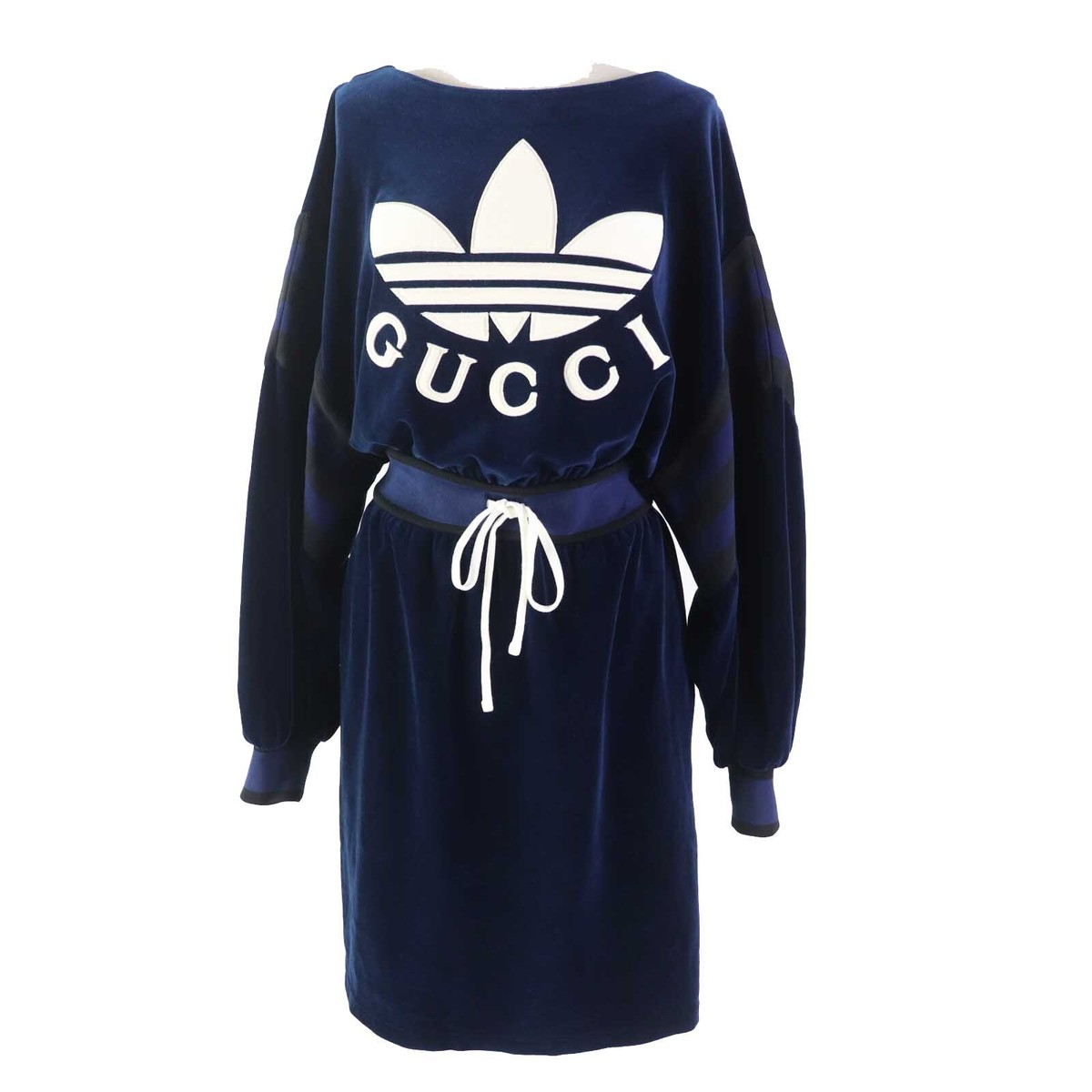 Gucci x Adidas Trefile Embroidered Dress Navy S M New 50 Gucci x Adidas Trefile Embroidered Dress Navy S M New 50