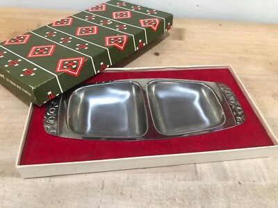 Mid Century Italy Stainless Divided Condiment Relish Tray Original Gift ...