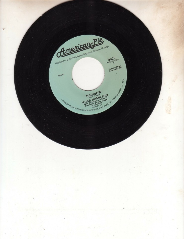 Russ Hamilton Rainbow Dodie Stevens Pink Shoe Laces American Pie 45 | eBay