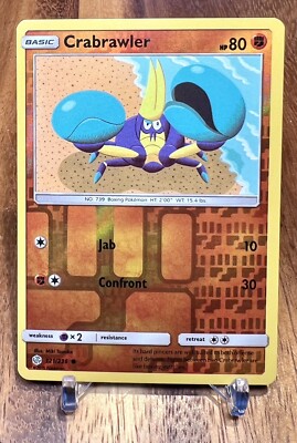 Crabrawler 121/236 Reverse Holo Cosmic Eclipse Pokemon Card NM | eBay