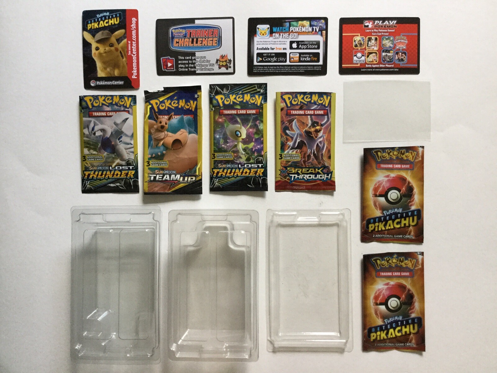 Nintendo Pokemon Empty Pack Wrappers And Plastic Card Protector And ...