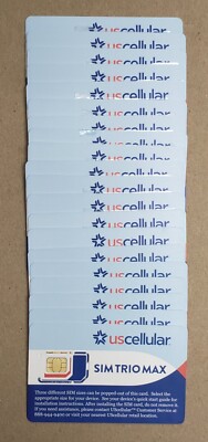 20 New US Cellular SIM Card SIM Trio Max Mini, Micro, Nano options | eBay
