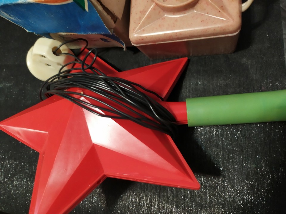 Christmas New Year's star on the Christmas tree 1970s USSR ORNAMENTS ...