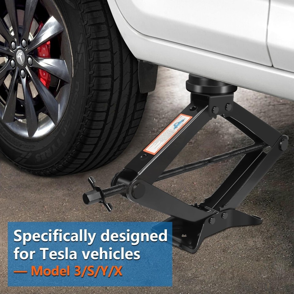 Tesla Car Jack Kit 3 Ton Scissor Jack with Jack Pad & Wrench for Model ...