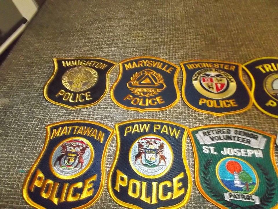 Group Of Brand New Michigan Police Patches~MI~25 Pcs~Mich~No Duplicates ...
