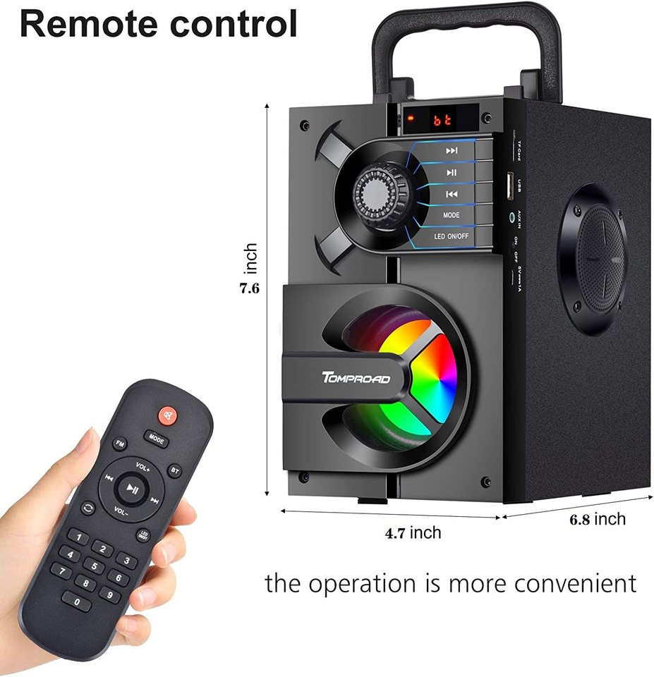 Altoparlante Bluetooth, Cassa Stereo Portatile Con Subwoofer, Senza ...