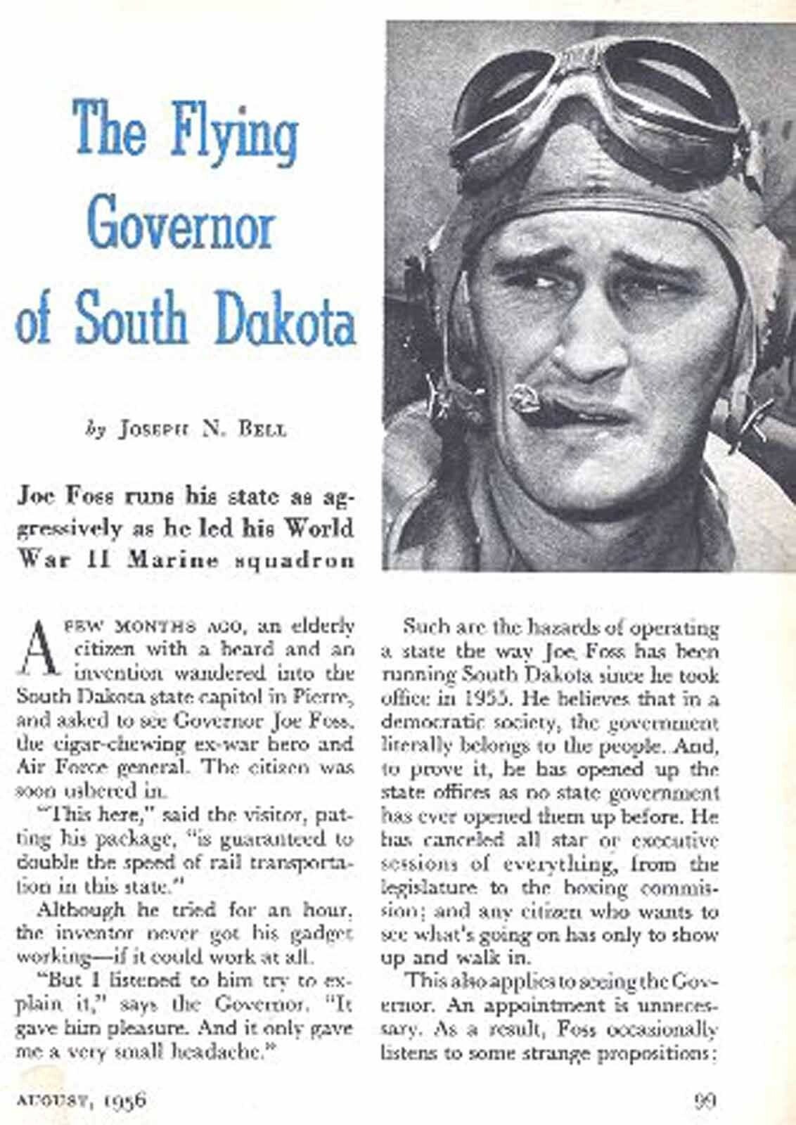 JOE FOSS 1956 STORY OF WORLD WAR II USMC FIGHTER PILOT AFL BOSS SOUTH ...