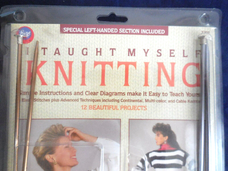 Boye Knit Teach Myself Knitting 2 Sets Needles Booklet Stitch Counter ...