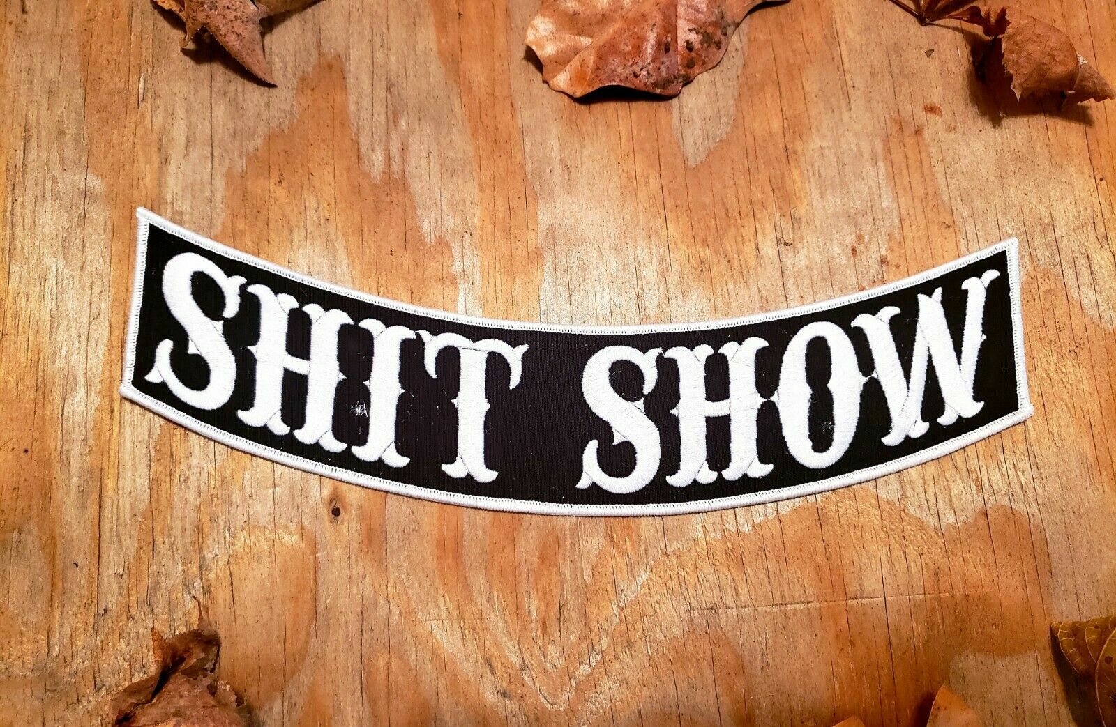 $HIT SHOW BIKER ROCKER PATCH 12"X3" motorcycle jacket leathers harley ...