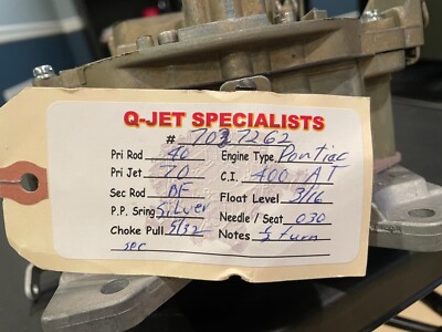 1967 GTO Rochester Quadrajet 7037262 with RARE Dashpot and Bracket! | eBay