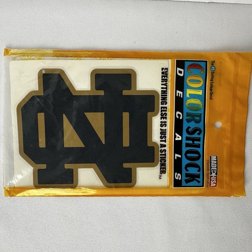Color Shock Car Window Decal Notre Dame Blue and Gold Monogram Vintage ...