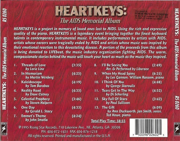 Heartkeys: The AIDS Memorial Album (CD, 1995) Near Mint | eBay