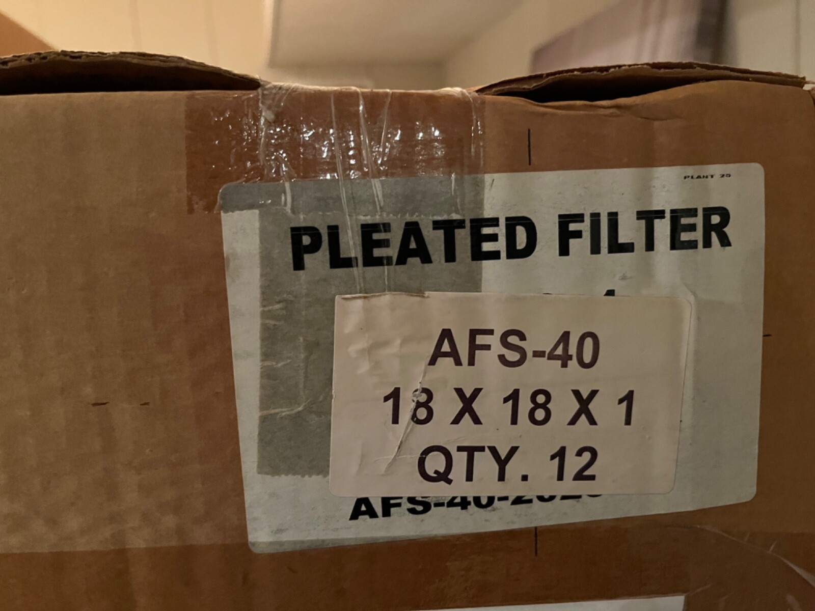 LOT OF 12 AFS Pleated Filter 18x18x1 High Capacity AFS-40-20201W AIR ...