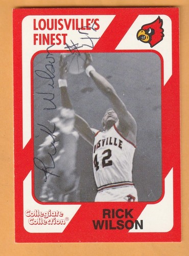 Rick Wilson Louisville Cardinals Signed 1989 Card #21 Atlanta Hawks 14C ...