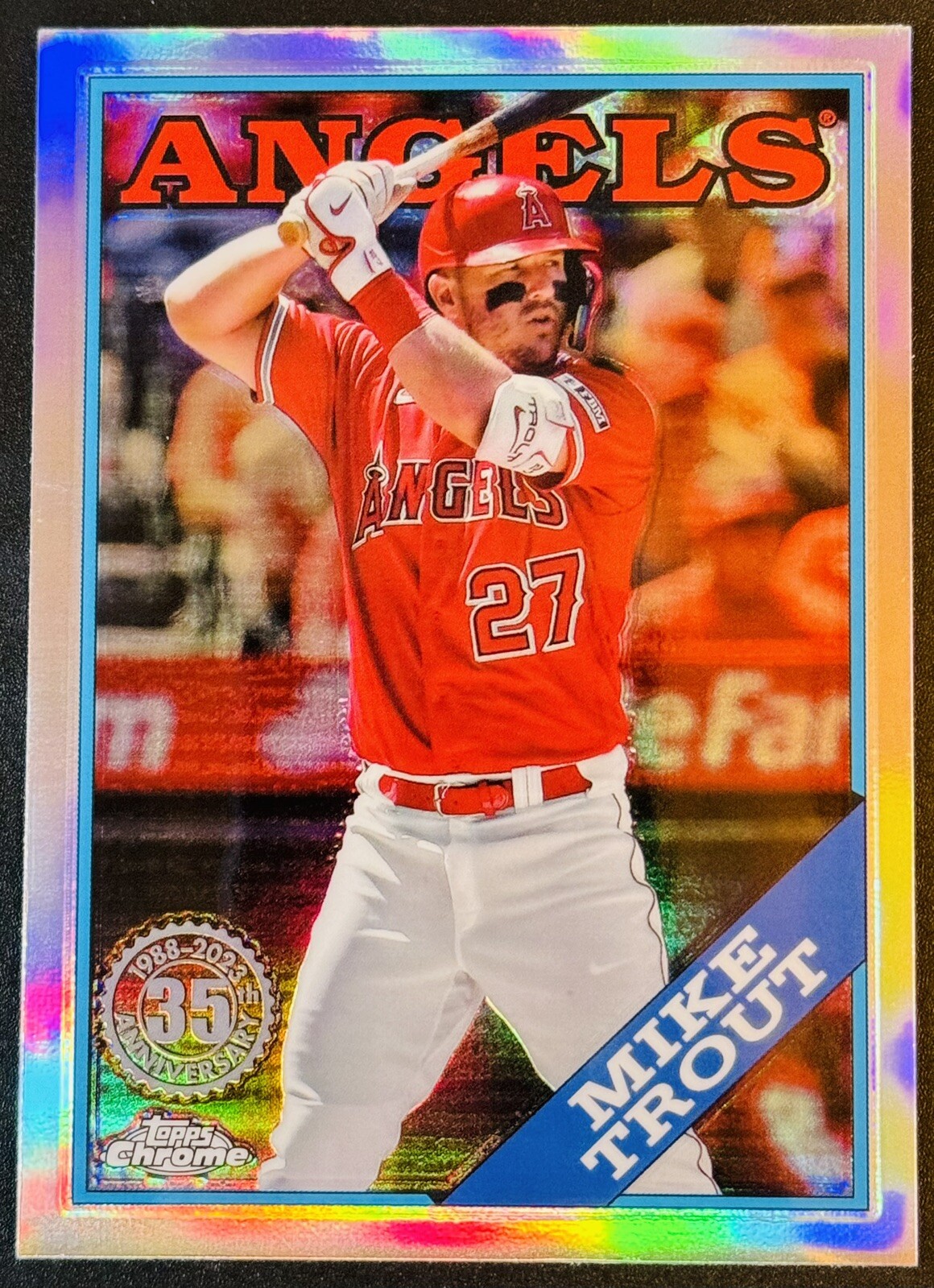 2023 Topps Chrome 1988 35th Anniversary Mike Trout Los Angeles Angels ...