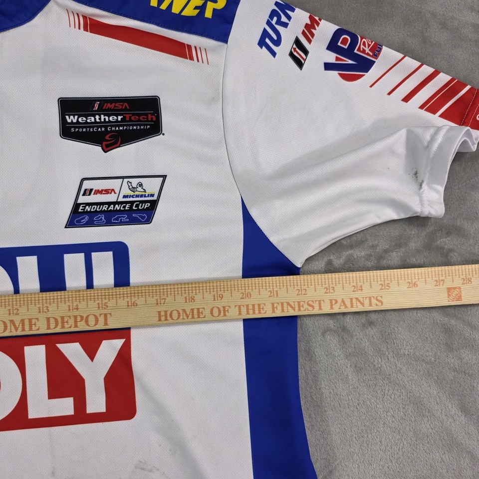 Sparco Turner Motorsport Shirt Mens L White IMSA Auto Racing Liqui Moly ...