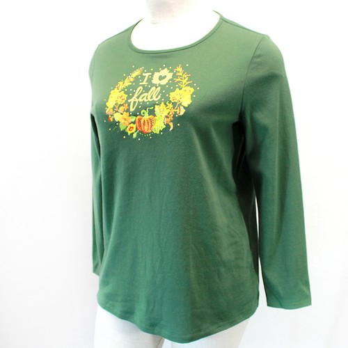 Quacker Factory Plus Thanksgiving pumpkin Swarovski Tunic Top Shirt ...