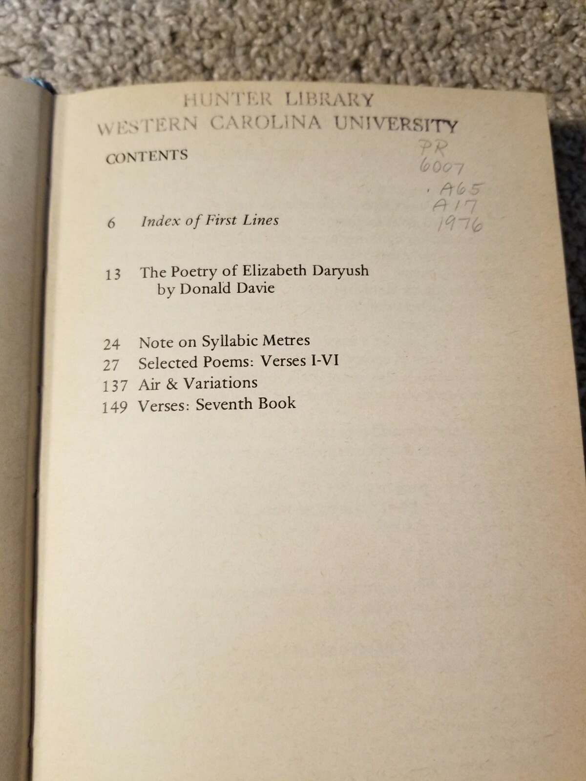 Elizabeth Daryush Collected Poems with an Introduction by Donald Davie ...
