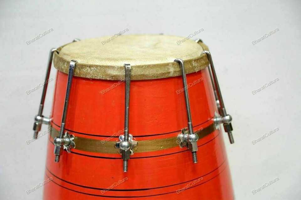 Indian Wood Dholak Musical Instrument Drum Nuts N Screws With Cover | eBay