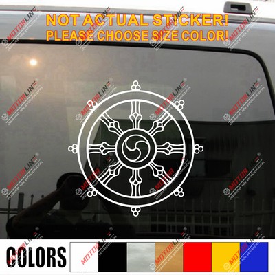 Wheel of the Dharma Dharmachakra Decal Sticker Car Vinyl Buddhism | eBay