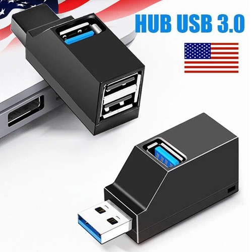 USB 3.0 Hub 3 Ports Mini Splitter High Speed Data Transfer For PC ...