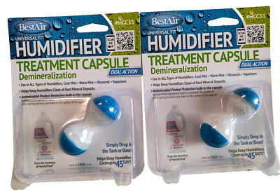2-Packages BestAir Humidifier Treatment Capsule Demineralization Dual ...