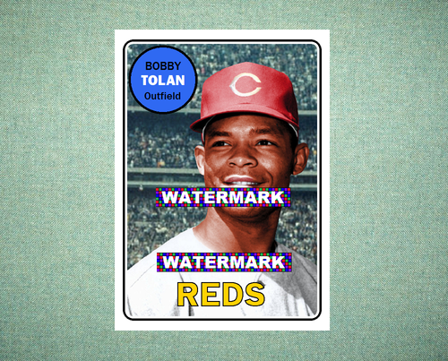 Bobby Tolan Cincinnati Reds 1969 Style Custom Baseball Art Card | eBay