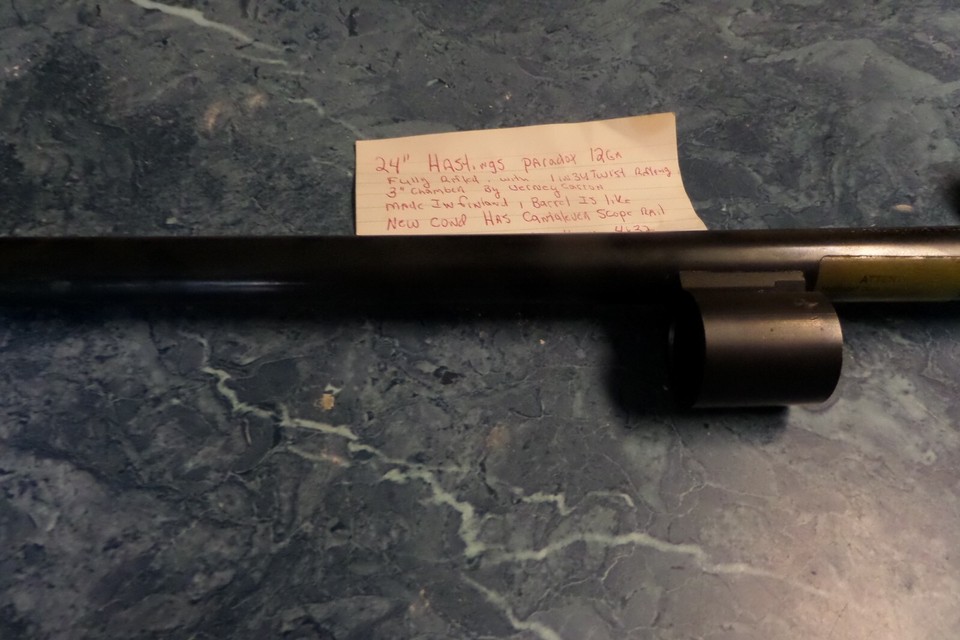 24" HASTINGS PARADOX BARREL FULLY RIFLED WITH 1 IN 34 TWIST RIFLING | eBay