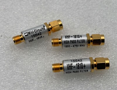 [LOT OF 3 PCS] Mini-Circuits 15542 VHF-1810+ High Pass Coax Filter 1900 ...