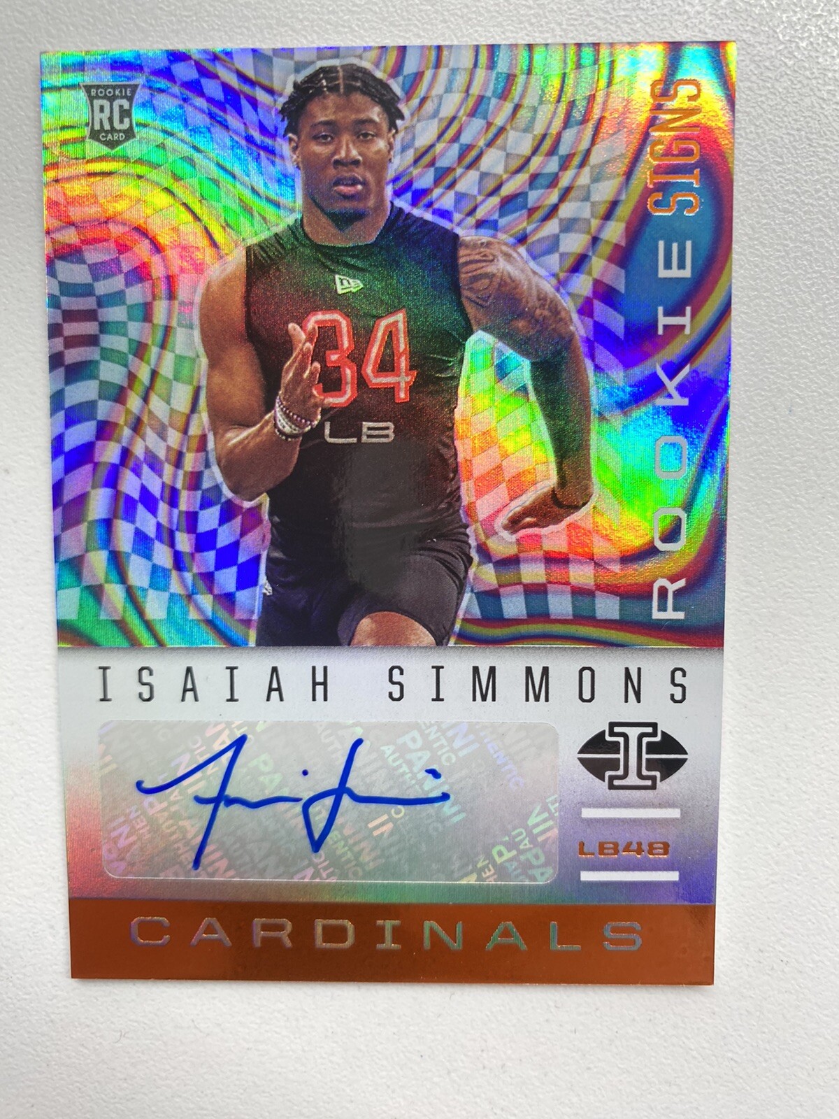 2020 Panini Illusions Rookie Signs Orange #RS24 Isaiah Simmons Auto ...