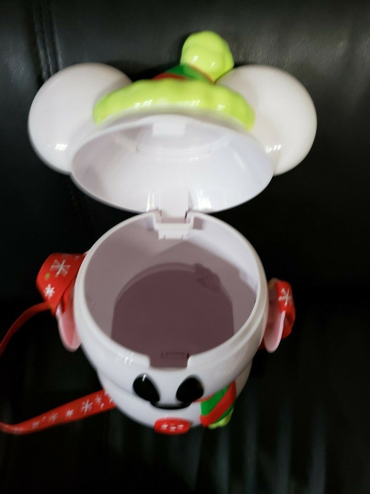 Tokyo Disney Resort Christmas Mickey mouse Snowman Popcorn Bucket ...