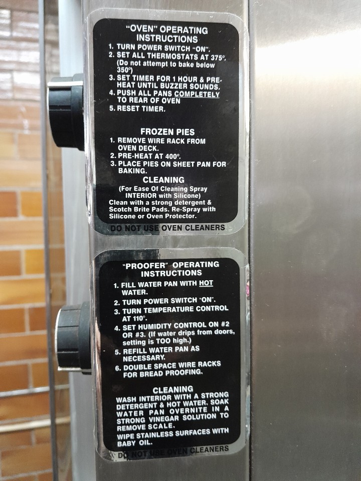 Piper Product Bread Baking Oven with Proofer: OP-3-BL-208/3 | eBay