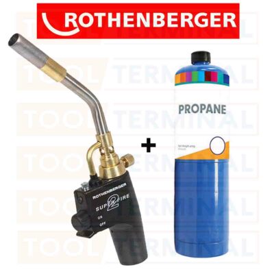 Rothenberger Super Fire 2 Blow Torch Brazing Soldering + Propane Gas ...