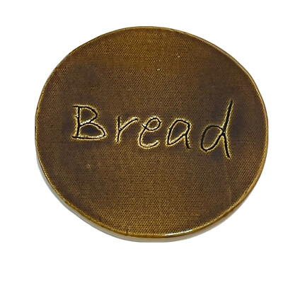 Hot Rock Ceramic Bread & Bun Warmer Stone Brick Spell Out Handmade ...