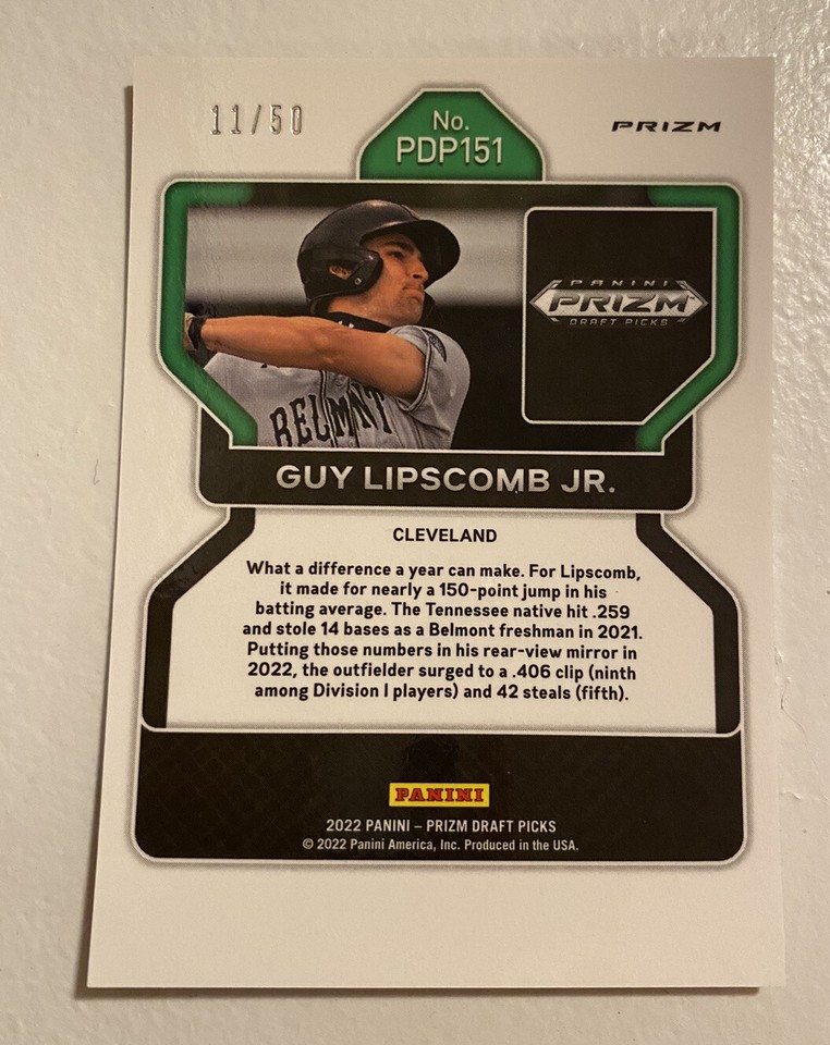 2022 Panini Prizm Draft Picks Guy Lipscomb Jr Neon Orange Prizm 11/50 ...
