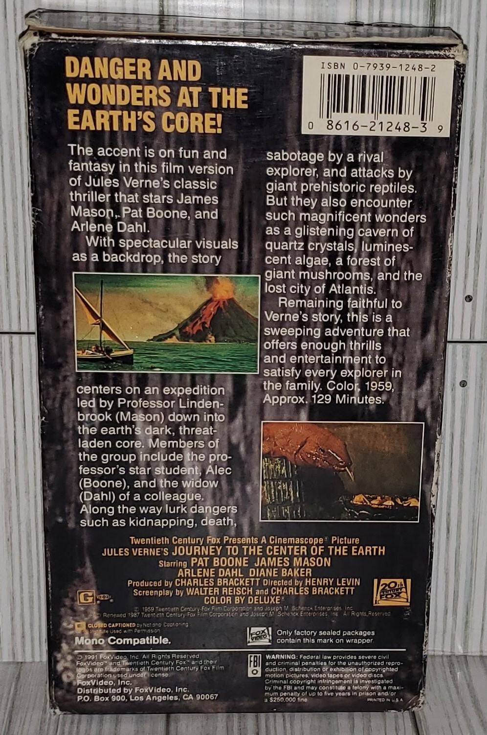 Journey to the Center of the Earth (VHS, 1996) James Mason Pat Boone ...