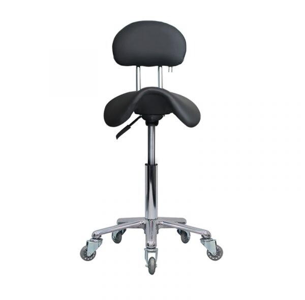 Saddle Stool Black with back 07015SANB Barber Stools | eBay Australia