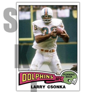 1975 STCC #542 Larry Csonka Topps Miami Dolphins HOF Syracuse custom ...