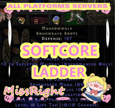 Marrowwalk-Boneweave Boots🌺Diablo 2 D2R Softcore LADDER🌺PC-SWITCH-PS ...