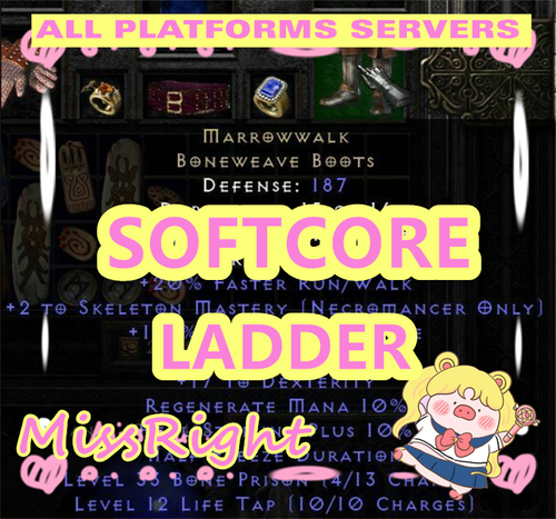 Marrowwalk-Boneweave Boots🌺Diablo 2 D2R Softcore LADDER🌺PC-SWITCH-PS ...