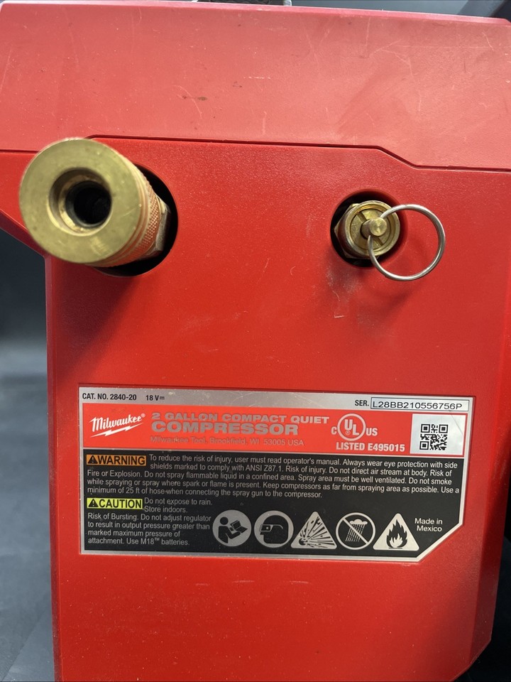Milwaukee M18 Fuel 2840-20 Portable Air Compressor 45242539550| eBay