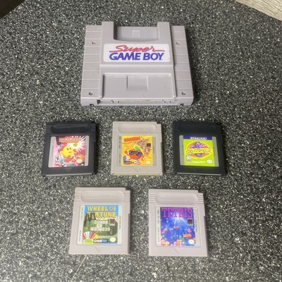 Super Game Boy Adapter Cartridge Player Super Nintendo SNES Lot 5 Game ...