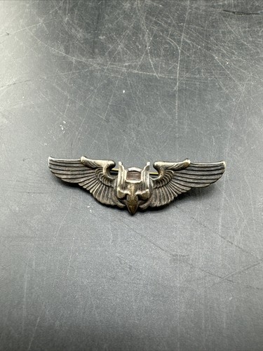 WW2 US Army Air Force Aerial Gunner Wings 2" STERLING -Pin Back Broken ...