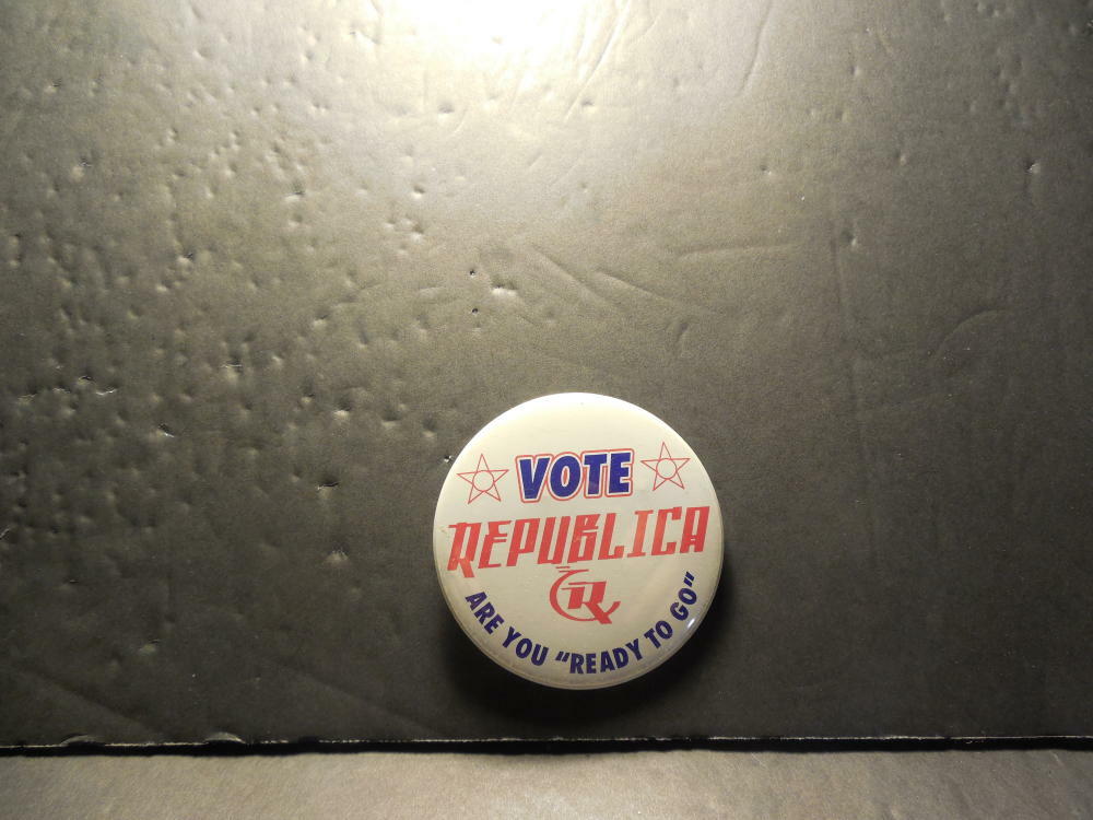 Vote Republican Are You "Ready To Go" Pinback Button Unknown Date ID ...