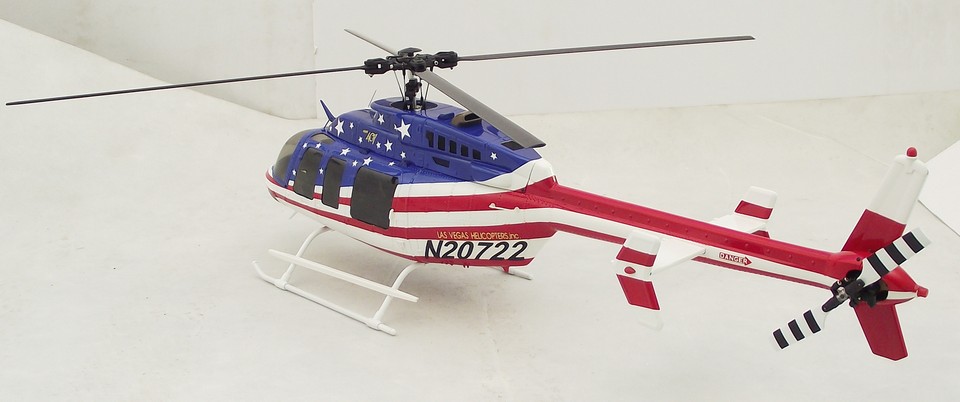 470 Stars&Stripes B 407 ARF RC Helicopter Pre-Painted Fuselage 470 Size ...