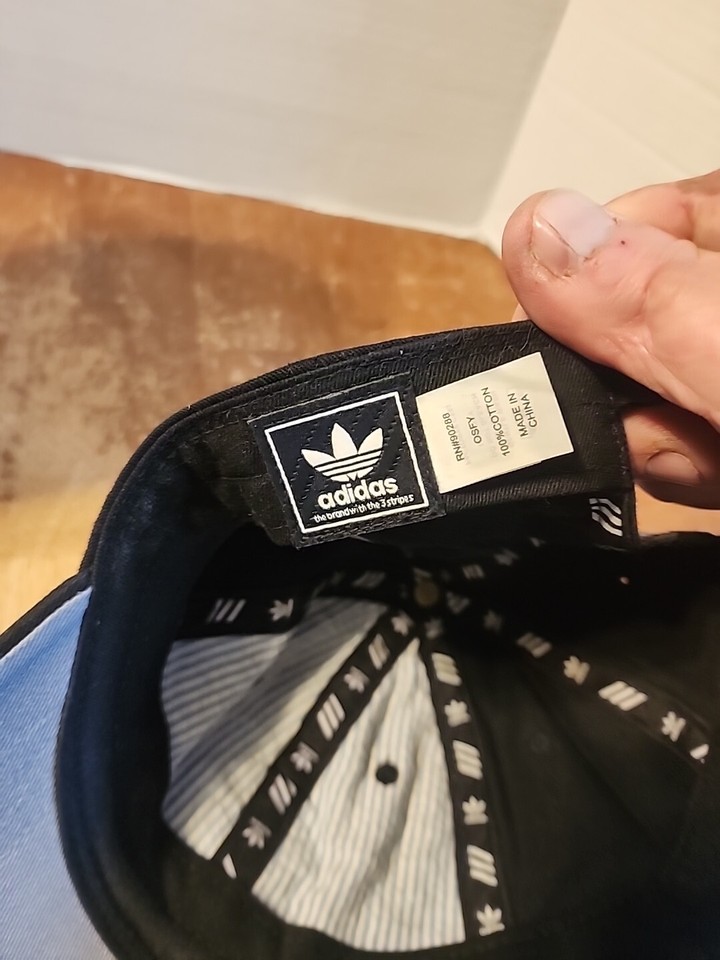 Adidas Men’s Adjustable Black/ White Logo Baseball Cap RN 90288 OSFM | eBay