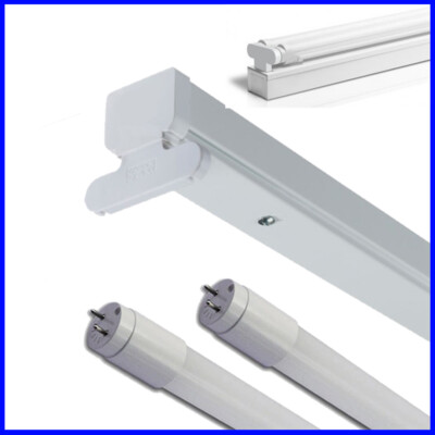 Twin 6ft 1800mm LED Batten Fitting Double T8 Surface Ceiling Mounted ...